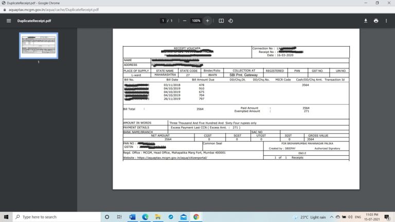 MCGM Water Bill Payment Online: BMC Water Bill Mumbai