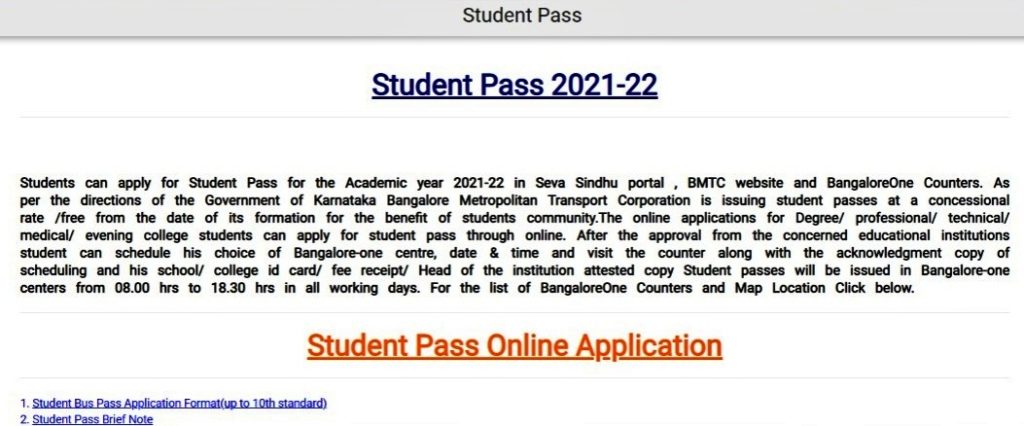 My BMTC Bus Pass Students: Appointments, Online Application