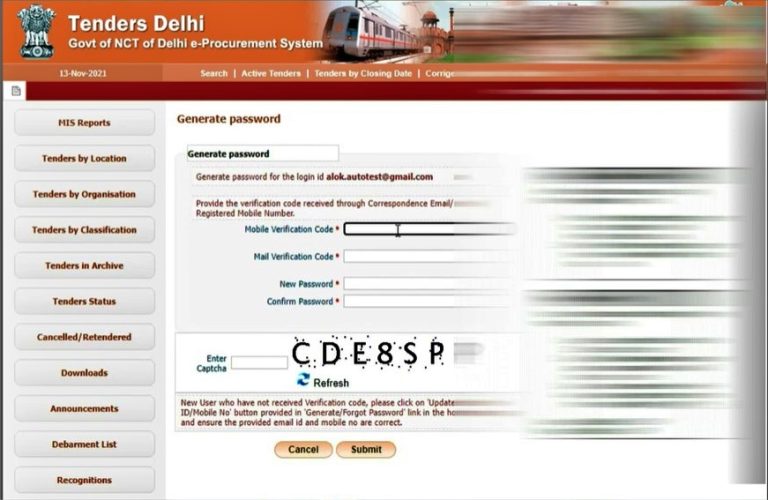 Delhi e Procurement: Documents, Register, Apply, ETender